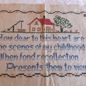 Vintage | Other | Very Old Pure Linen Colonial Sampler Vogue | Poshmark